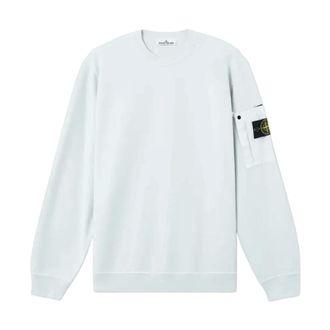Stone Island Homme, Sweatshirts et sweats &agrave; capuche, Blanc, Taille: 2XL Cotton Fleece With Seasonal Pocket SweaT-shirt