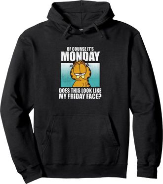 Garfield Natürlich Es Ist Montag Freitag Gesicht Pullover Hoodie