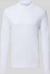 Christian Berg Regular Fit Longsleeve aus reiner Baumwolle mit Stehkragen