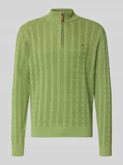 Fynch-Hatton Regular Fit Troyer aus reiner Baumwolle