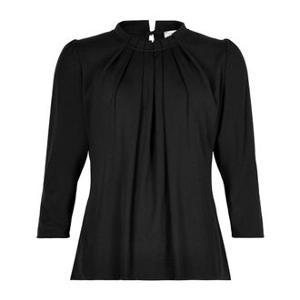 In Front Blumige 3/4 &Auml;rmel Bluse Schwarz - - Blouses & Shirts - Damen - Schwarzk - M