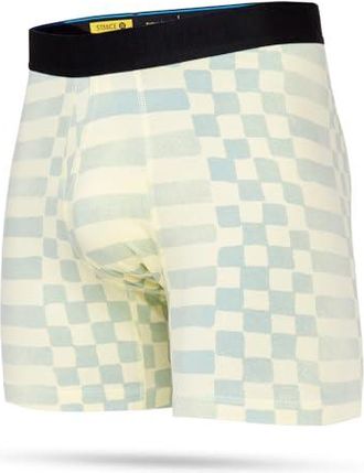 Stance Boxer à Carreaux pour Homme, Blanc Vintage, Medium