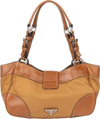 Prada Crossbody Bags - Prada Brown Nylon Triangle Handbag - Gr. unisize - in Braun - f&uuml;r Damen