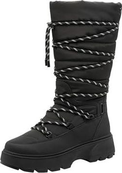 Tamaris Femme Damen WL Long Boot 1-26615-45 Botte de Neige, Noir, 39 EU