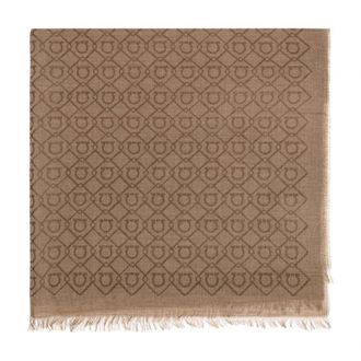 Ferragamo Monogramm Schal - - Accessories - Herren - Braun - ONE SIZE