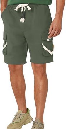 Generic Short court pour homme - Short de course d&eacute;t&eacute; pour homme - Boxer d&eacute;contract&eacute; &agrave; taille &eacute;lastique - Pantalon de sport de course &agrave; pied - Pantalon de tra