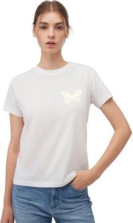 Mavi Femme Butterfly T-Shirt T-Shirt, Antique White, XL