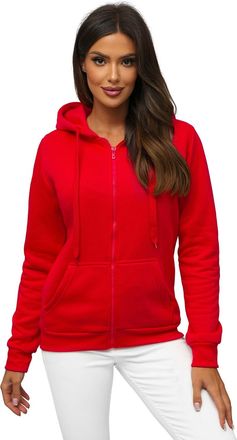 OZONEE Damen Kapuzenpullover Sweatjacke Sweatshirt Farbvarianten Kapuzenjacke Kapuzenpulli Langarm Kapuze Hoodie Sport Style Casual Fitness Basic Training Ka