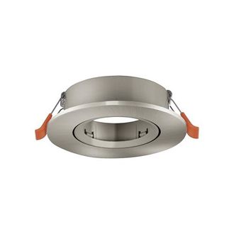 Eglo Einbaustrahler Barranco, Spot Deckenleuchte schwenkbar, runder Einbauspot ohne Leuchtmittel, Deckenstrahler aus Kunststoff in Silber, GU10 Fassung, &Oslash; 