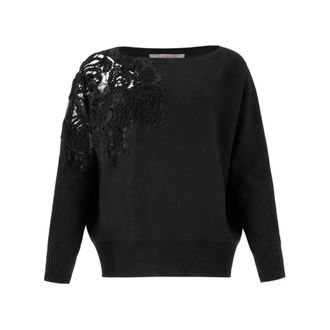 D.exterior Rundhals-Strickware - - Knitwear - Damen - Schwarzk - M