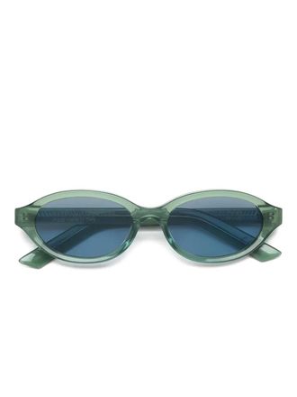 Retro Superfuture lunettes de soleil &agrave; monture ovale - Vert