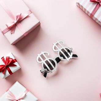 BESPORTBLE Lot de 6 Lunettes de F&ecirc;te en Plastique Symbole Taille Unique Coloris Or et Argent&eacute; Accessoires Originaux pour Photobooth Cosplay et Soir&eacute;es Carnaval