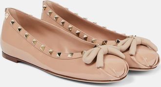 Valentino Garavani Ballerinas Rockstud aus Lackleder