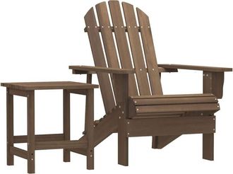 vidaXL Chaise de jardin Adirondack avec table Bois de sapin Marron vidaXL