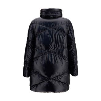 Herno Womens Black Goose Down Full-Length Jacket Clothing
