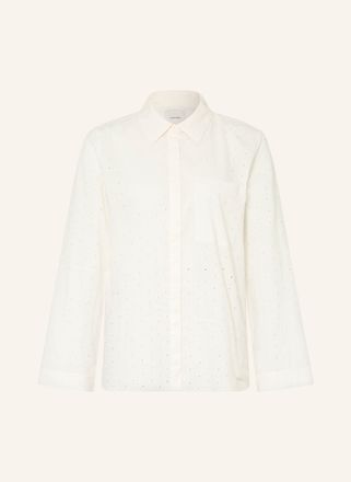 Calvin Klein Hemdbluse Aus Lochspitze weiss