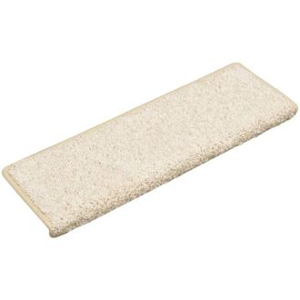 vidaXL Stufenmatten 15 Stk. 65x21x4 cm Wei&szlig; Rechteckiger Rand vidaXL