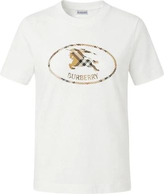 Burberry Femme, Tops, Blanc, Taille: 40 FR Frankie Big Ks T-Shirt