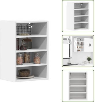 vidaXL The Living Store - vidaXL Armoire suspendue blanc 40x29,5x60 cm bois ding&eacute;nierie