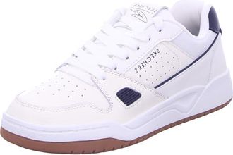 Skechers Homme Koopa Harry Kane Court Basket, White Leather, Suede/Navy Trim, 41.5 EU