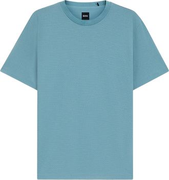 HUGO BOSS C-Thompson T-Shirt f&uuml;r Herren, Gerippter Kragen (Hellblau)