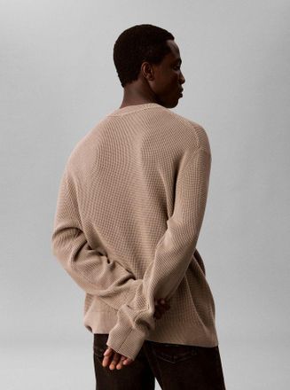 Calvin Klein Strickpullover Strukturstrick, Regular Fit