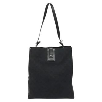 Gucci Sac cabas en nylon et toile GG Pre-owned - Femme - Pre-owned - Noir - Taille: ONE Size