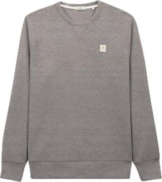 Serge Blanco Sweat &agrave; col Rond uni Marron shitak&eacute; - Mode Homme