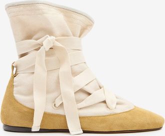 Isabel Marant Boots Letiz - Femme - &Eacute;cru-brun Dor&eacute; - Taille 36 - Isabel Marant