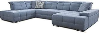 Cavadore Cavadore Wohnlandschaft Mistrel mit verstellbaren Kopfteilen / Sofagarnitur mit leichter Fleckentfernung dank Soft Clean / Geeignet für Haushalte mit 