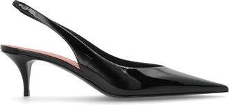 Amina Muaddi Femme, Chaussures, Noir, Taille: 40 EU Anok Sling 55