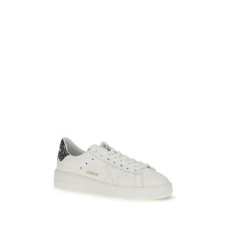 Golden Goose Womens White Calf Leather Bos Taurus Low Top Sneakers