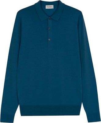 John Smedley Homme, Pulls, Bleu, Taille: M Belper Polo Sweater