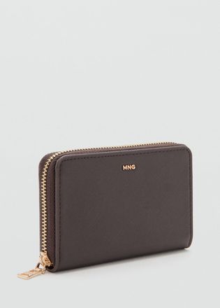 Mango Brieftasche in Saffiano-Optik schokolade - Damen - Einheitsgr&ouml;&szlig;e - MANGO