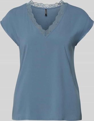 Vero Moda Regular Fit T-Shirt mit Spitzenkragen Modell BELLA