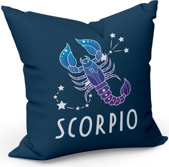 Fabulous Kissen Kissen mit Kissenbezug 40x40 cm Skorpion Sternzeichen Astrologie Sternzeichenvorhersage Celeste Solaire Sideral