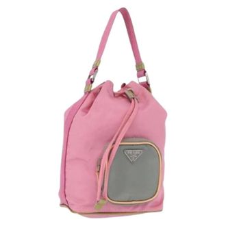 Prada Sac seau en nylon Pre-owned - Femme - Pre-owned - Rose - Taille: ONE Size