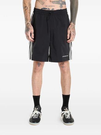 adidas By Consortium stripe-detail track shorts - Schwarz