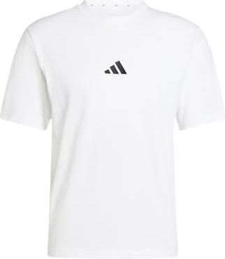 adidas Mens T-Shirt Jersey Petit Logo Essentials, White/Black, 3XL