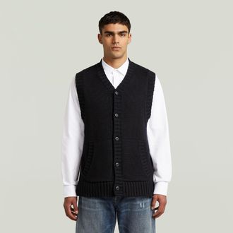 G-Star Heavy Vest Knit - Schwarz - Herren