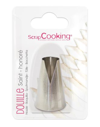 ScrapCooking Cutefly Scrapcooking 1804 Saint Honoré Spritztülle aus Edelstahl, 14 x 10,8 x 3,2 cm