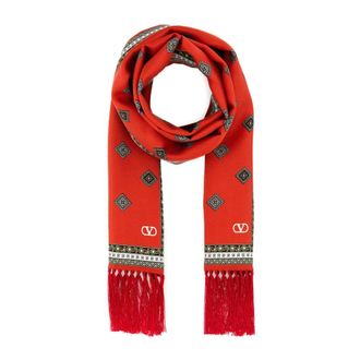 Valentino Garavani Homme, Accessoires, Multicolore, Taille: ONE Size Chamber Silk Bandeau Scarf