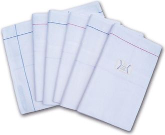 ROSS Kellnertücher Halbleinen 6er Pack Rot/Blau