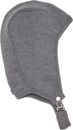 Jean Paul Gaultier bonnet nervuré à détail de jarretière - Gris