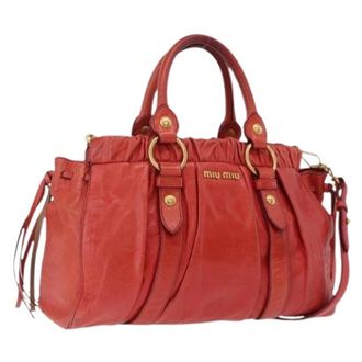 Miu Miu Pre-owned Cuir sacs-main - Femme - Pre-owned - Rouge - Taille: ONE Size