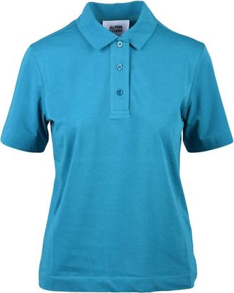 Alpha Studio Femme, Tops, Bleu, Taille: 42 FR Polo Stretch