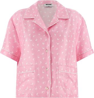 Moschino Femme, V&ecirc;tements de nuit et de d&eacute;tente, Rose, Taille: 34 FR Pajama Crop Shirt