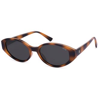 Sojos Oval Polarisierte Sonnenbrille Damen Herren Retro Katzenauge UV400 Schutz Trendy Brille Vintage mit Breites Gesicht SJ2608