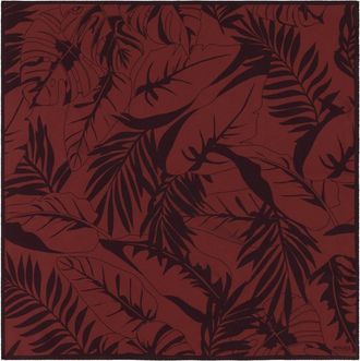 Boggi Milano Homme, Accessoires, Brun, Taille: ONE Size Foulard en soie imprim&eacute; feuilles