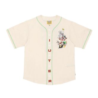 Iuter Looney Tunes Baseball Shirt Creme - - Shirts - Herren - Beige - XL